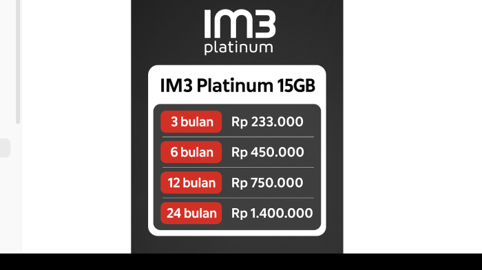 Indosat Hadirkan Paket IM3 Platinum 15GB, Pilihan Hemat untuk Pengguna ...